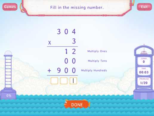 Multiply 3 Digit Numbers By 1 Digit Practice With Fun Math Worksheet